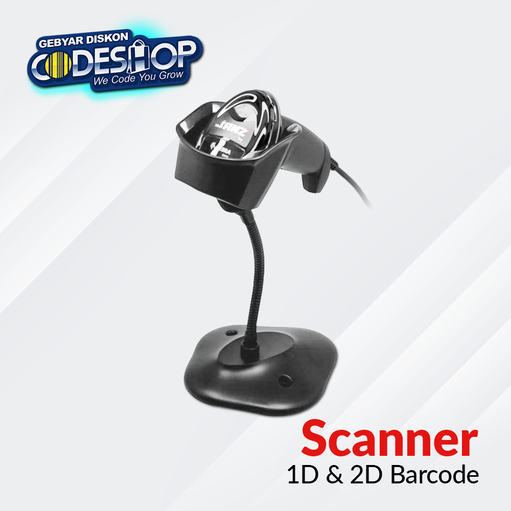 Jual Janz DS1001 Scanner Barcode 1D 2D Imager Scan QR Code USB Plus ...