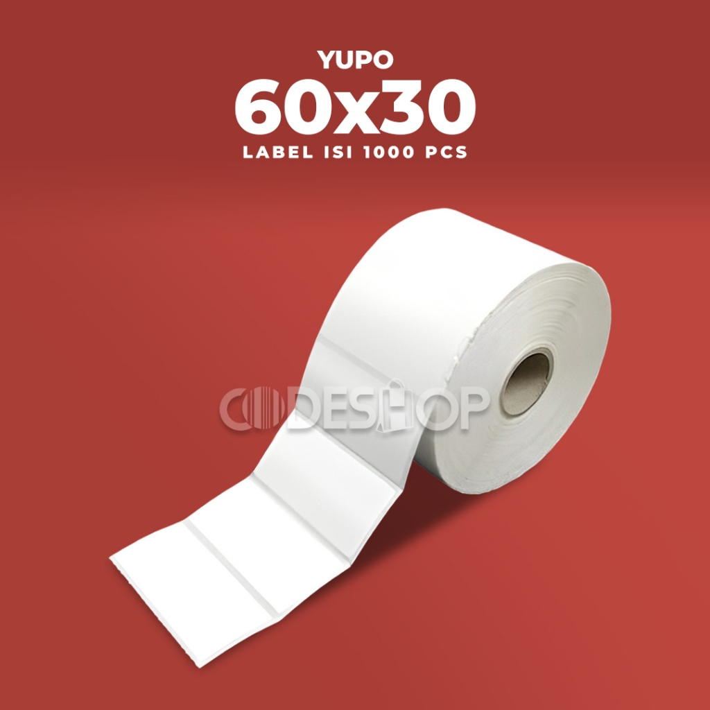 Jual Label Stiker Yupo 60x30mm 60x30 Sticker Barcode 60 x 30 mm 1 Line ...