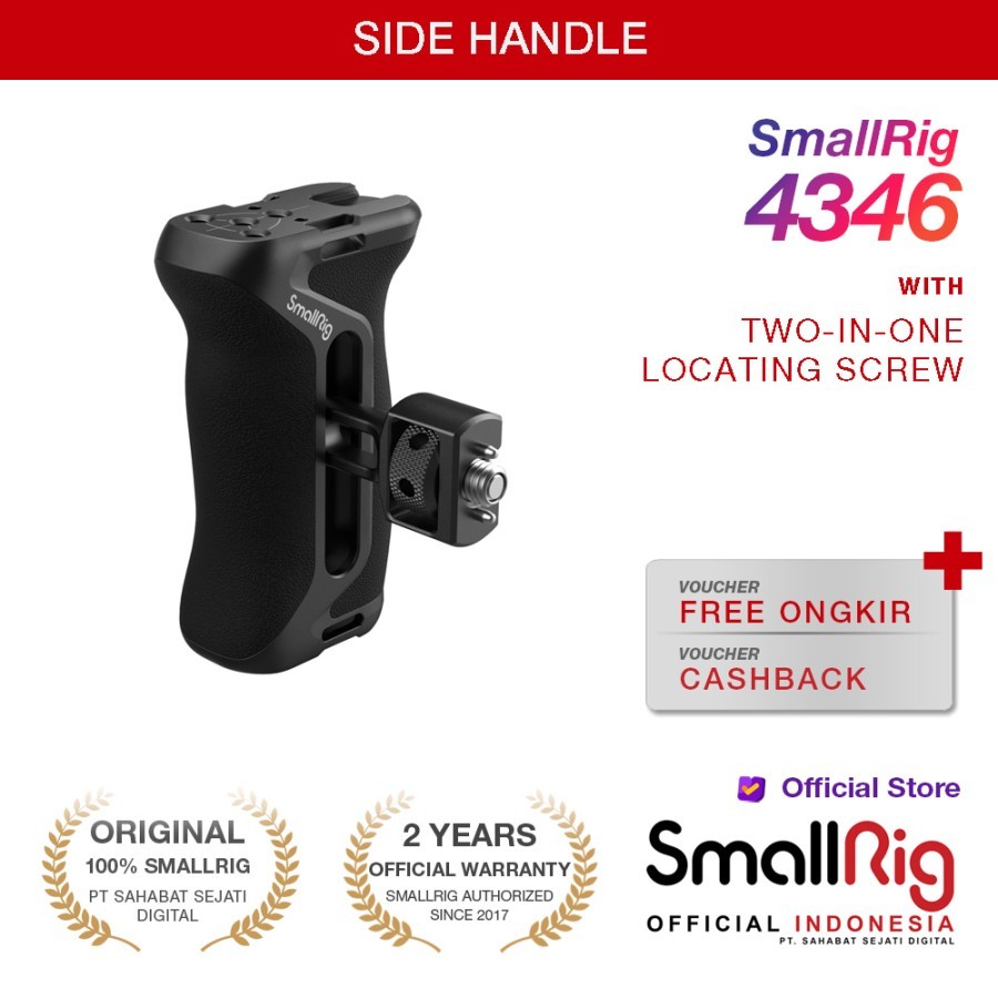 Jual SmallRig Side Handle with Two-in-One Locating Screw 4346 | Shopee Indonesia