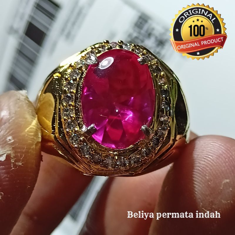 Jual Cincin batu merah Siam rose cutting original bangkok | Shopee ...