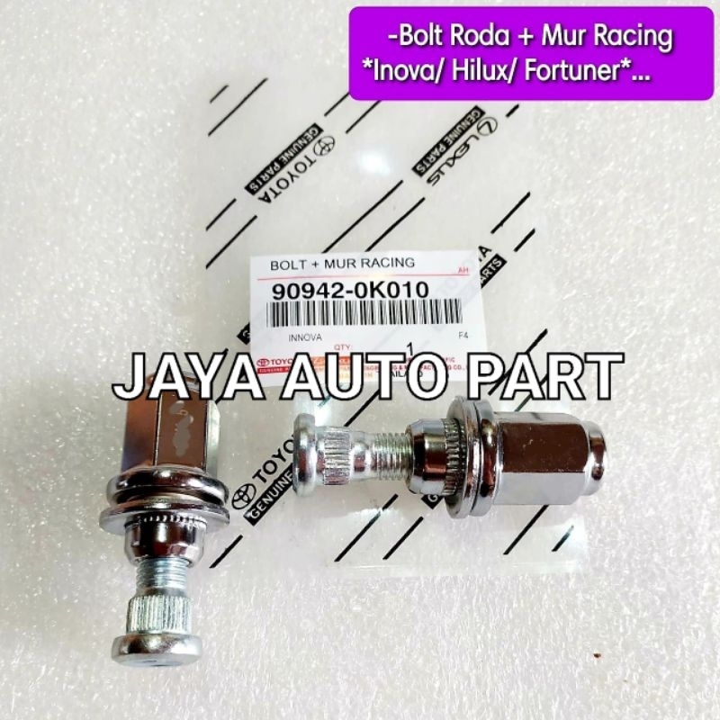 Jual BAUT RODA + MUR RACING / INOVA / HILUX / FORTUNER | Shopee Indonesia