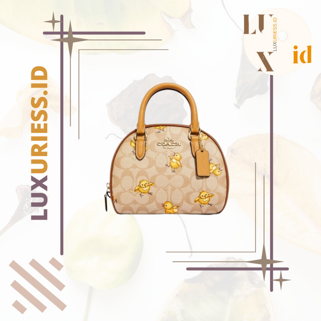 Jual COACH SYDNEY SATCHEL IN SIGNATURE WITH TOSSED CHICK PRINT | Shopee ...