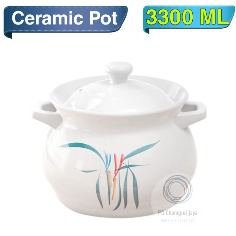 Jual Panci keramik masak obat herbal 3300 ml sapo ceramic pot medicine healthy cina kuno premium ...