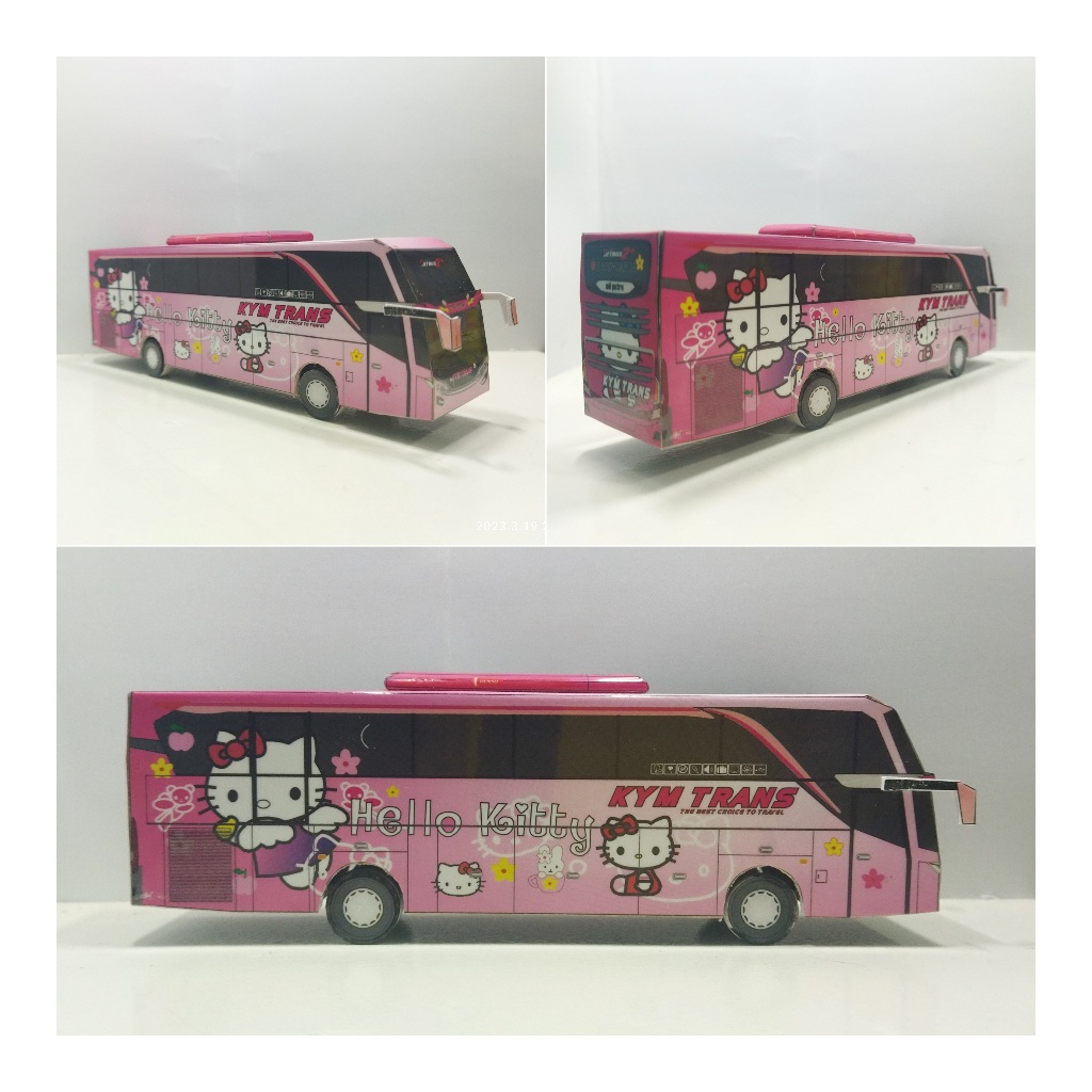 Jual Miniatur Bus KYM Trans Hello Kitty Pink Jetbus 2 | Shopee Indonesia