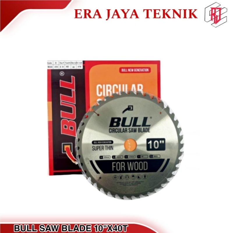 Jual BULL Circular Saw Blade Super Thin 10"x40Tx2.0mmx30mm | Shopee ...