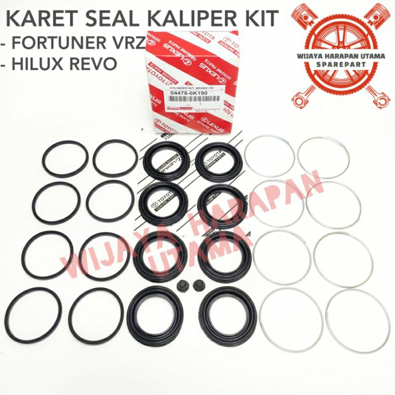 Jual Caliper Kaliper Kit Karet Seal Kit Rem Depan Fortuner VRZ Hilux Revo Original Garansi ...