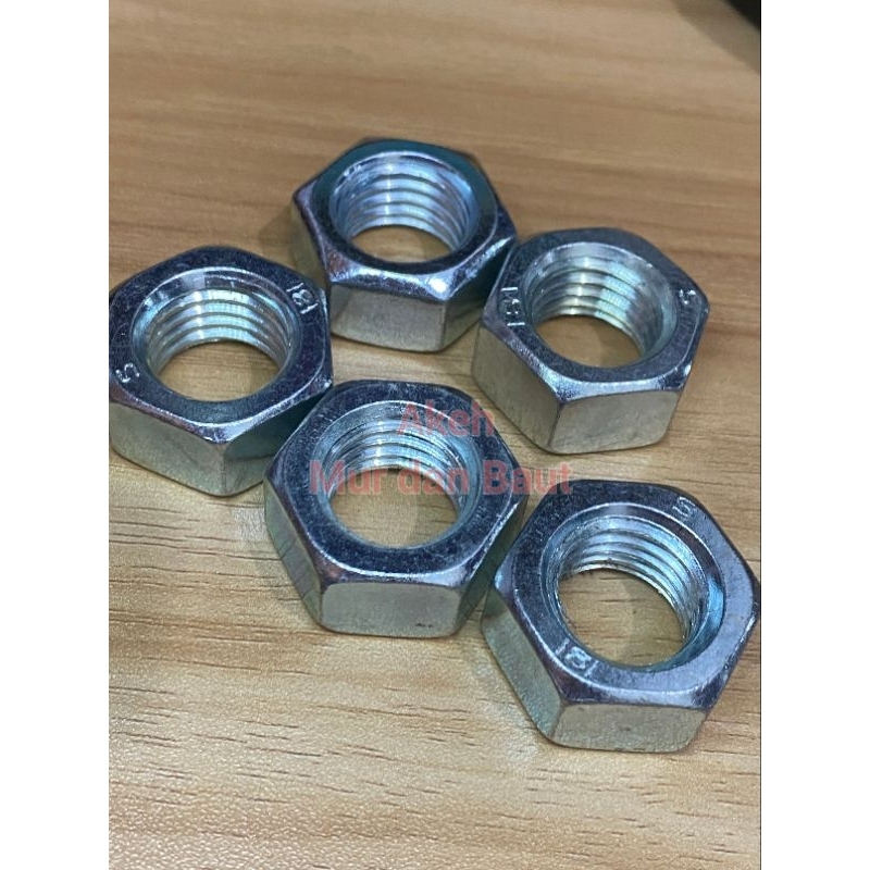 Jual Mur Besi Putih M18 / Mur Hex Nut M18 | Shopee Indonesia