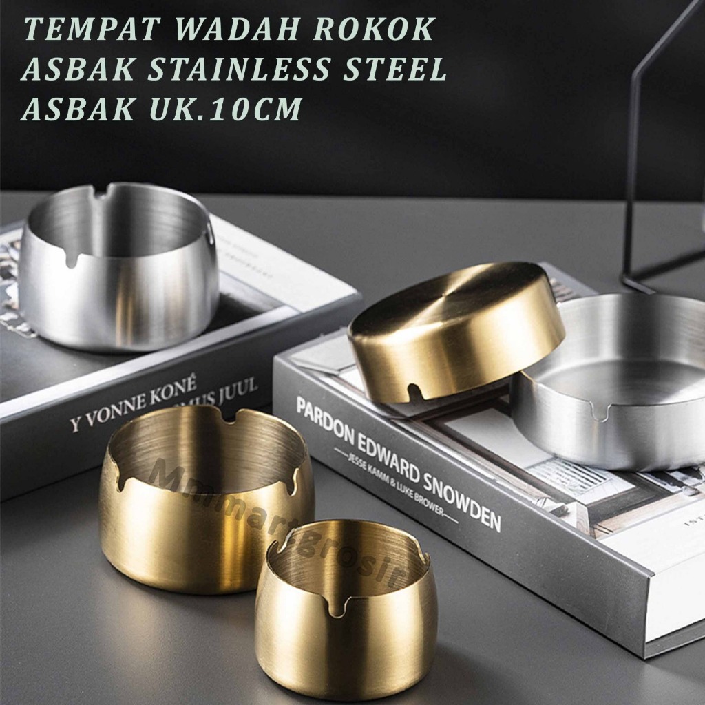 Jual Tempat Wadah Rokok / Asbak Stainless / Asbak Rokok Tebal / Uk.10cm ...