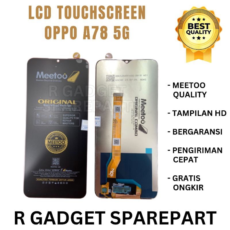 Jual LCD TOUCHSCREEN OPPO A78 5G LCD FULLSET ORIGINAL MEETOO QUALITY ...
