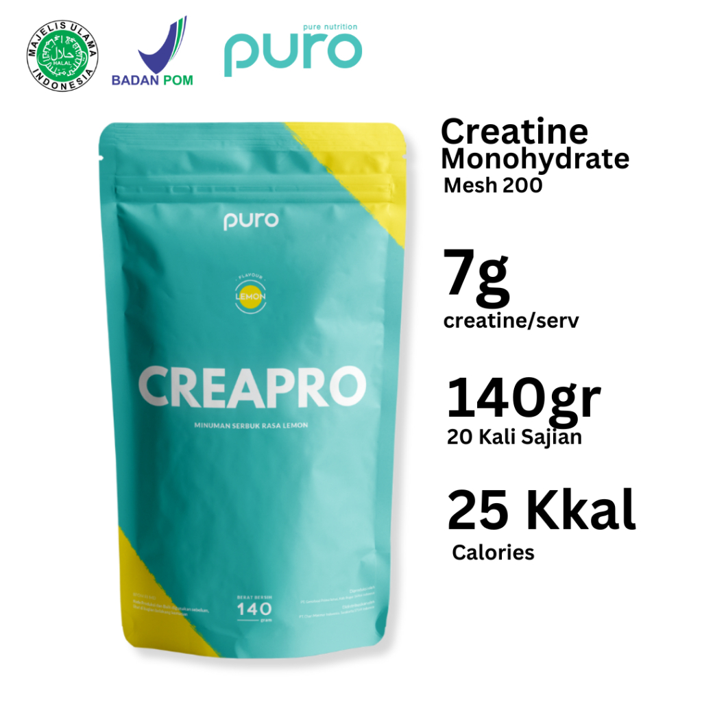 Jual PURO CREATINE CREAPRO MESH200 & CREAPURE | Shopee Indonesia