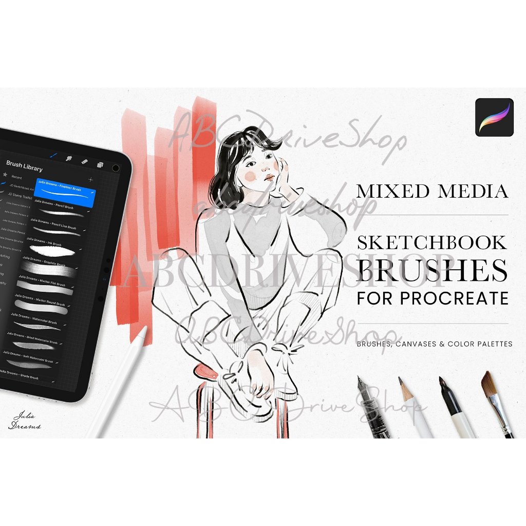 Jual Procreate Brush - Mixed Media Sketchbook | Shopee Indonesia