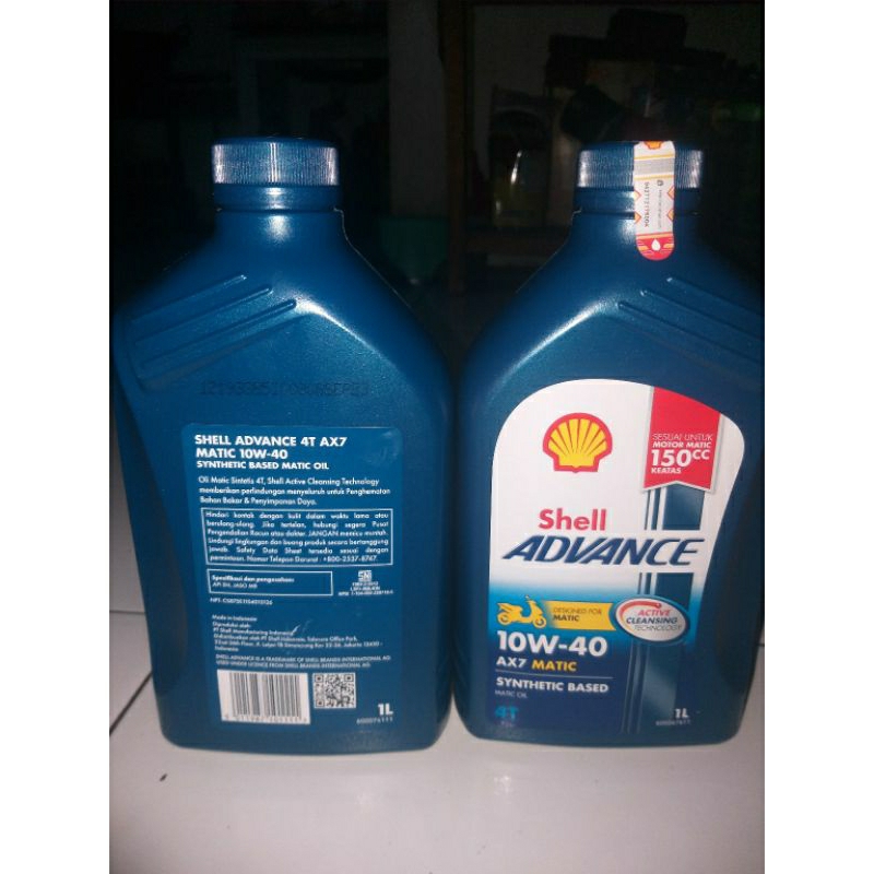 Jual OLI SHELL 1LITER ORIGINAL 10W-40 (AX7) Matic | Shopee Indonesia