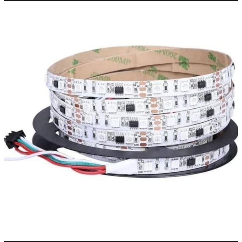 Jual Lampu LED Strip RGB WS2811 12V PCB putih indor | Shopee Indonesia