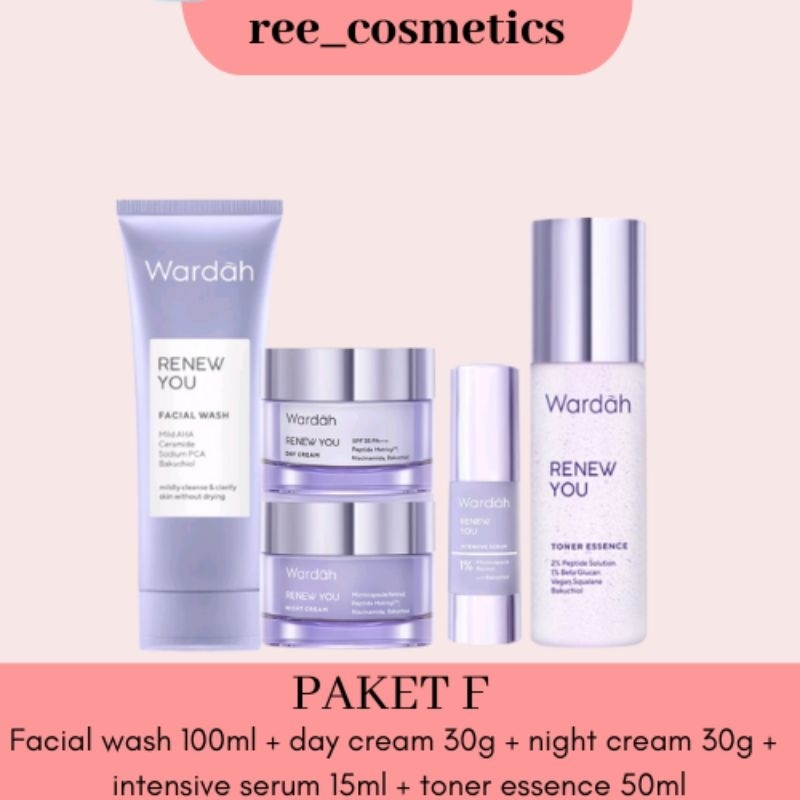 Jual Wardah Renew You Paket Lengkap 1 Set | Wardah Skincare Anti Aging ...