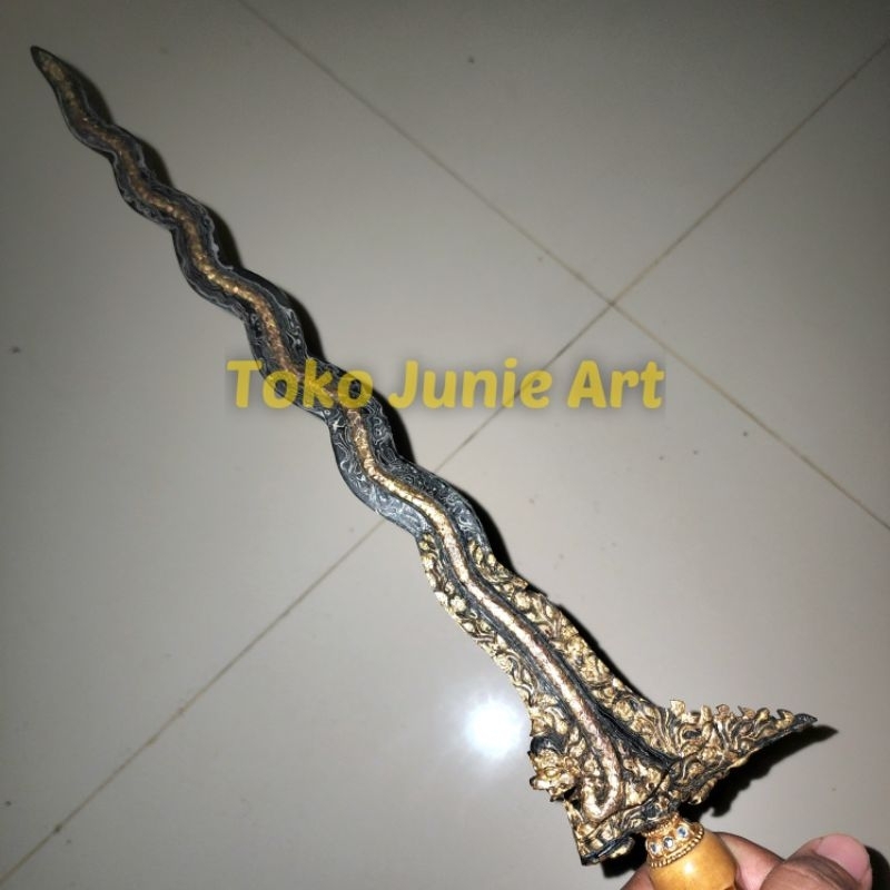 Jual KERIS NAGA SASRA / NOGO SOSRO KINATAH SEMBUR EMAS WARANGKA KAYU ...