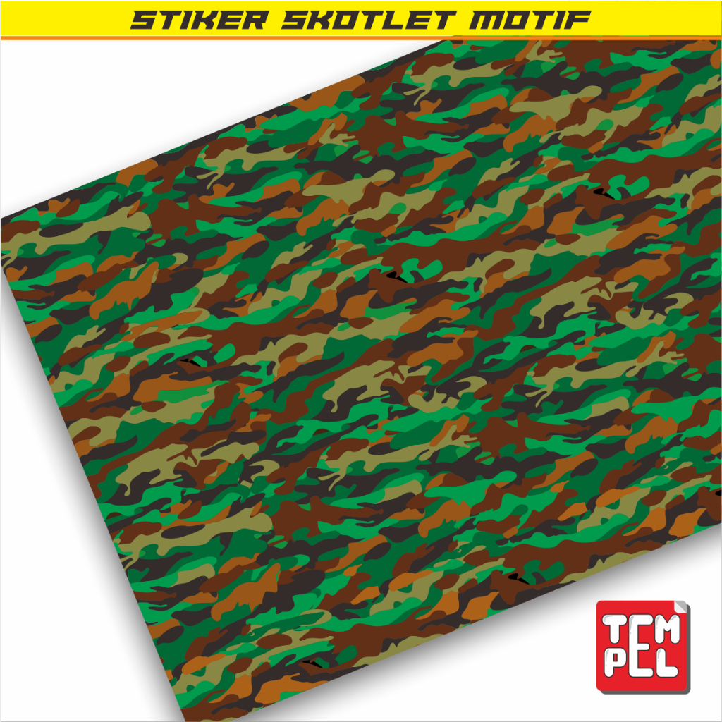 Jual STIKER SKOTLET Decal MOTIF Loreng/Doreng 50x50cm Scotlet Glossy TM ...