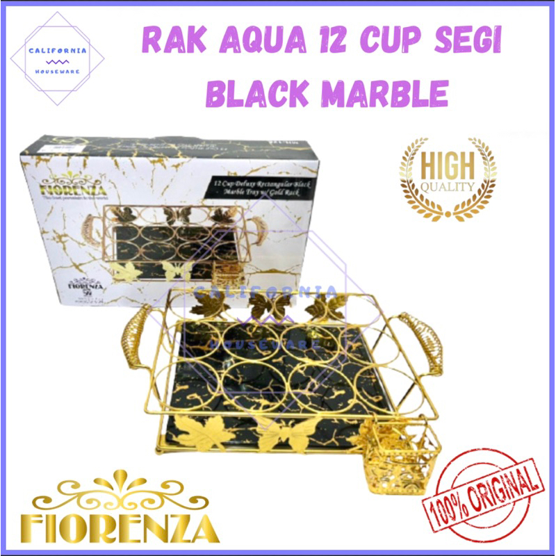 Jual Rak Aqua 12 Cup Segi Series Marble / Rak Aqua Stainless 12 Cup ...