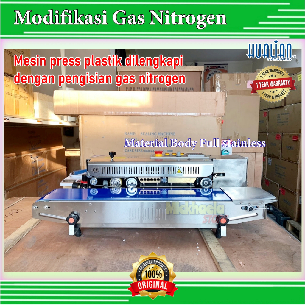 Jual MODIFIKASI Mesin Continuous Sealer Nitrogen Gas Flushing Packing ...