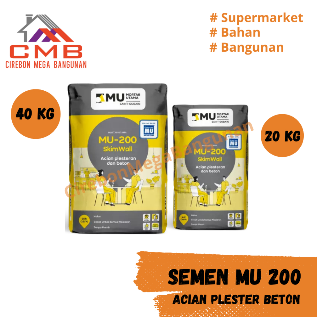 Jual SEMEN MU 200 20KG / ACIAN PLESTERAN BETON / SEMEN / MU 200 / ACIAN ...
