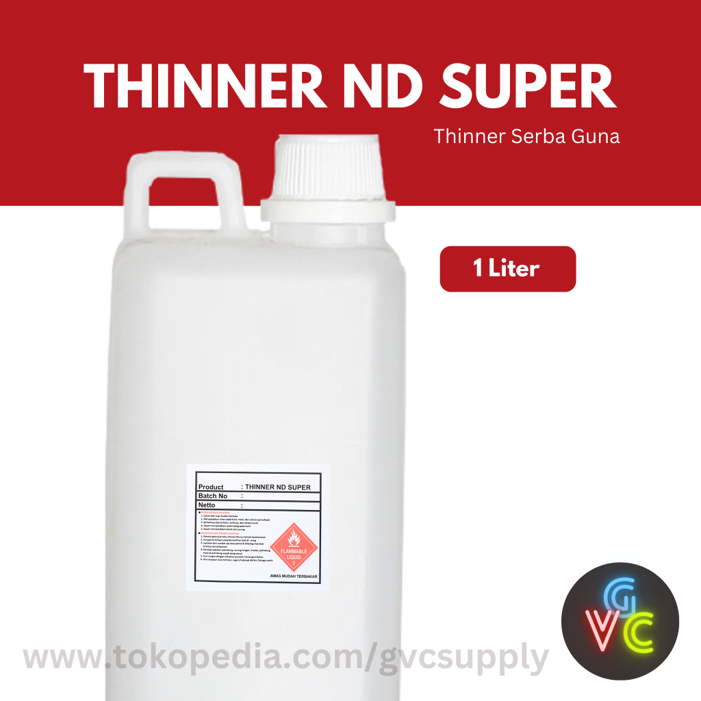 Jual Thinner ND SUPER 1 Liter - Thinner Serba Guna - GVCSupply | Shopee Indonesia