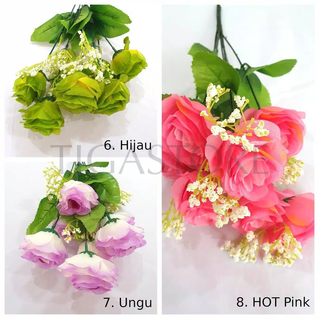 Jual Artificial Rose Belanda Jepang K7 D4 x 35 cm/Bunga Plastik ...