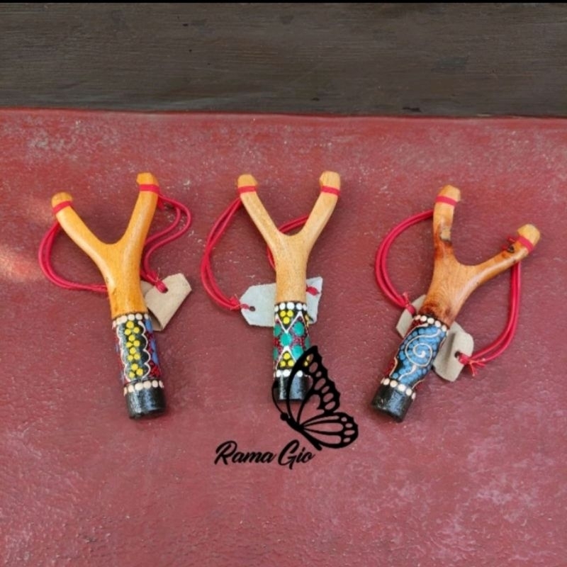 Jual MAINAN TRADISIONAL KATAPEL KAYU MOTIF BATIK NATURAL | Shopee Indonesia