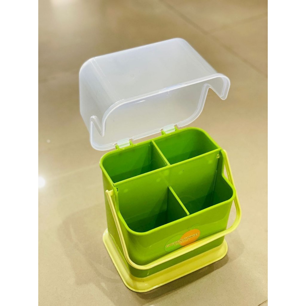 Jual Tempat Sendok Garpu Segi dengan Tutup TSS 1027 Golden Sunkist ...