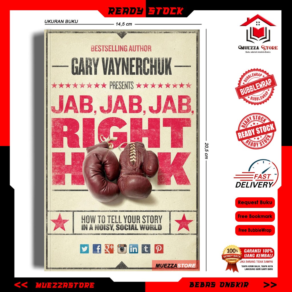 Jual Jab, Jab, Jab, Right Hook by Gary Vaynerchuk (Indonesia/English ...