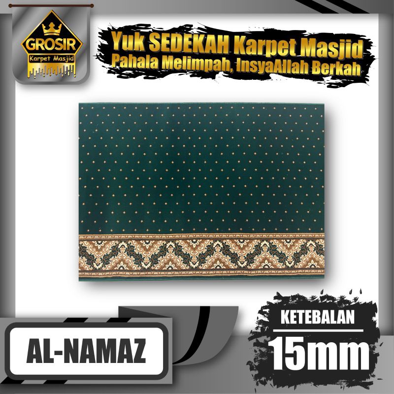 Jual Karpet Masjid Al Namaz Tebal 15mm Meteran / Karpet Sajadah / Karpet Mushola | Shopee Indonesia