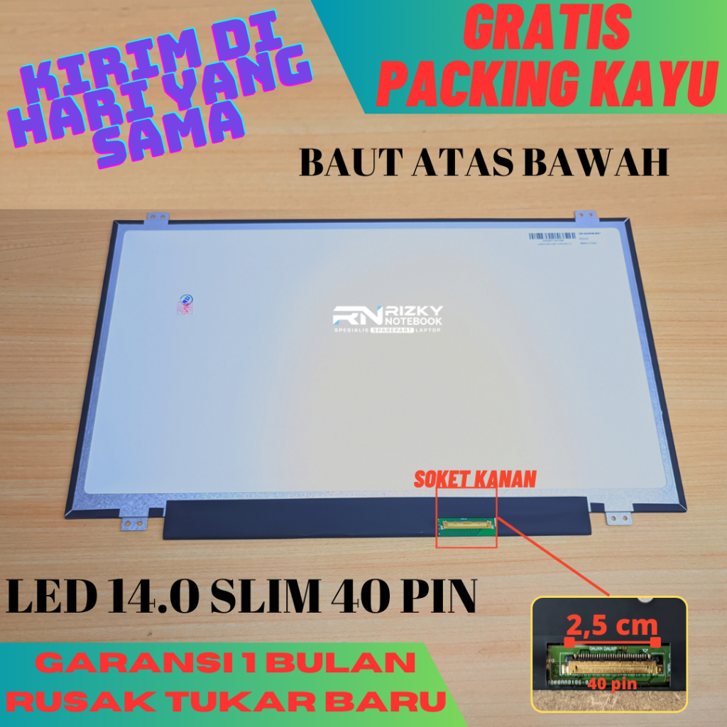 Jual Layar LCD LED laptop Asus A455L A455LA A455LN A455LNB 14 slim 40 pin | Shopee Indonesia