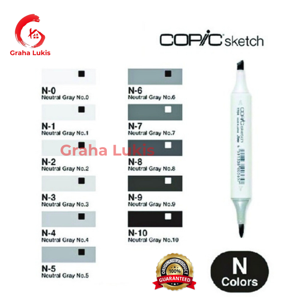 Jual COPIC SKETCH MARKER VARIAN N - NEUTRAL GRAY | Shopee Indonesia