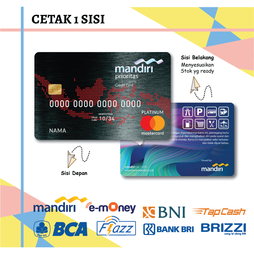 Jual KARTU EMONEY DEBIT CARD MANDIRI PRIORITAS RED MANDIRI FLAZZ BCA ...