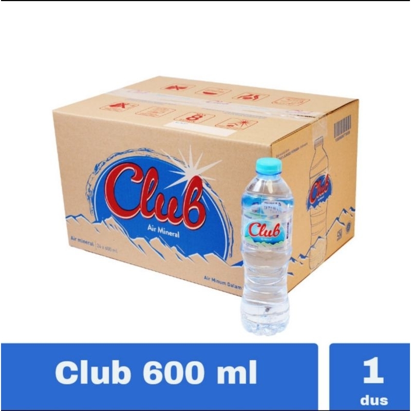 Jual Air Mineral Club Botol 600ml (1dus isi 24btl) | Shopee Indonesia