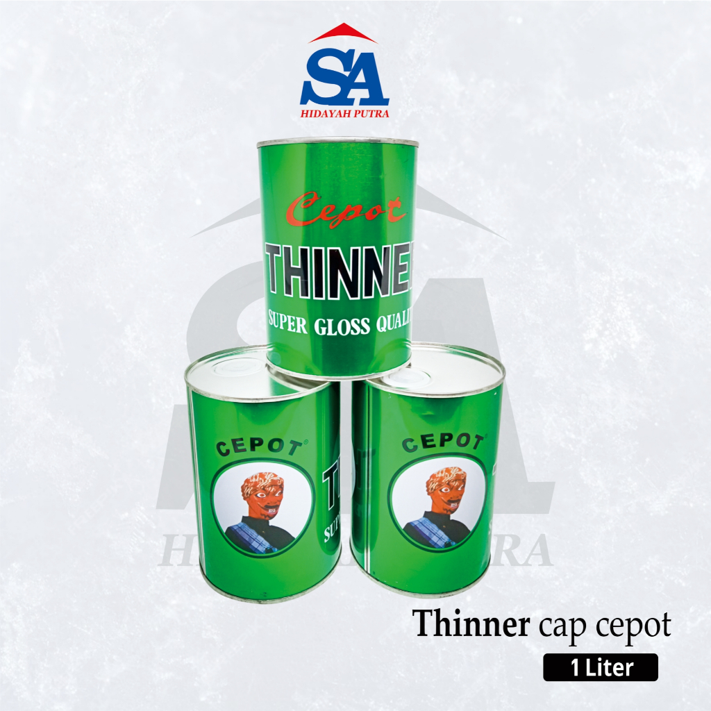 Jual THINNER 1 LITER SUPER GLOSS CEPOT Thiner Pengencer cat minyak besi Kayu Tiner Tinner Cepot ...
