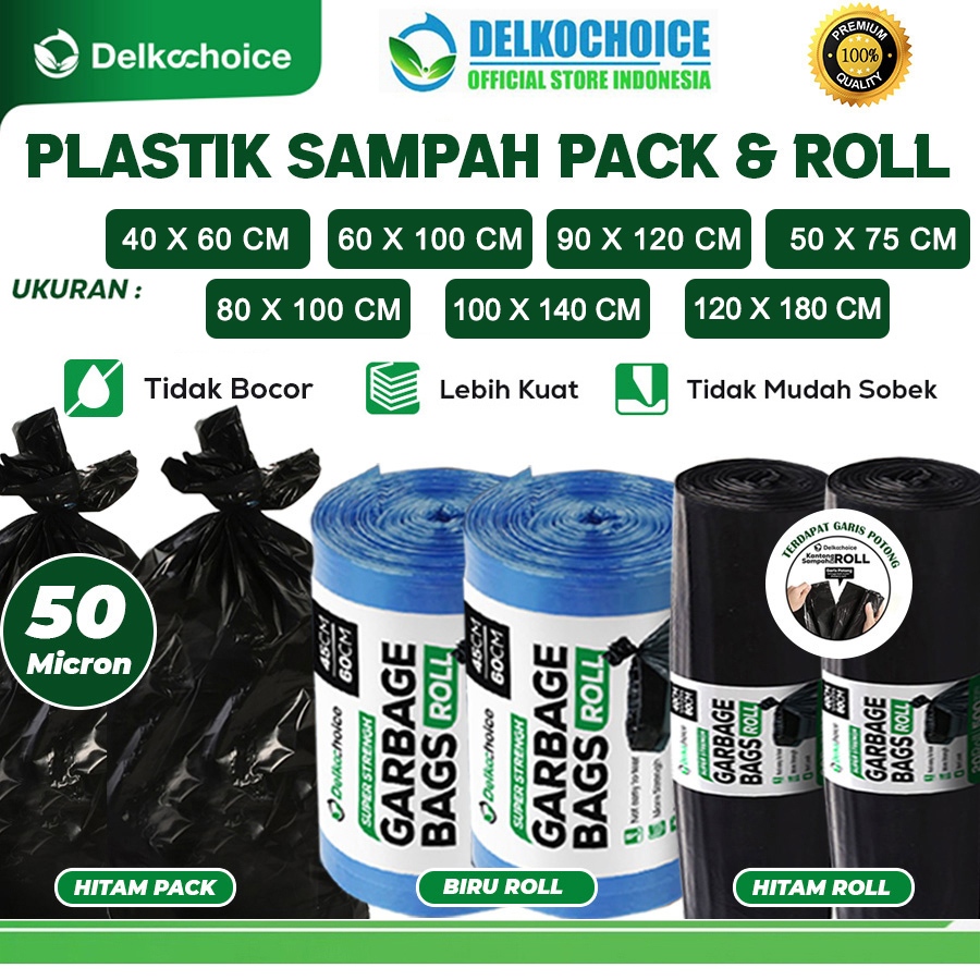 Jual Kantong Plastik Sampah Jumbo Tebal Premium Trash Bag Delkochoice | Shopee Indonesia