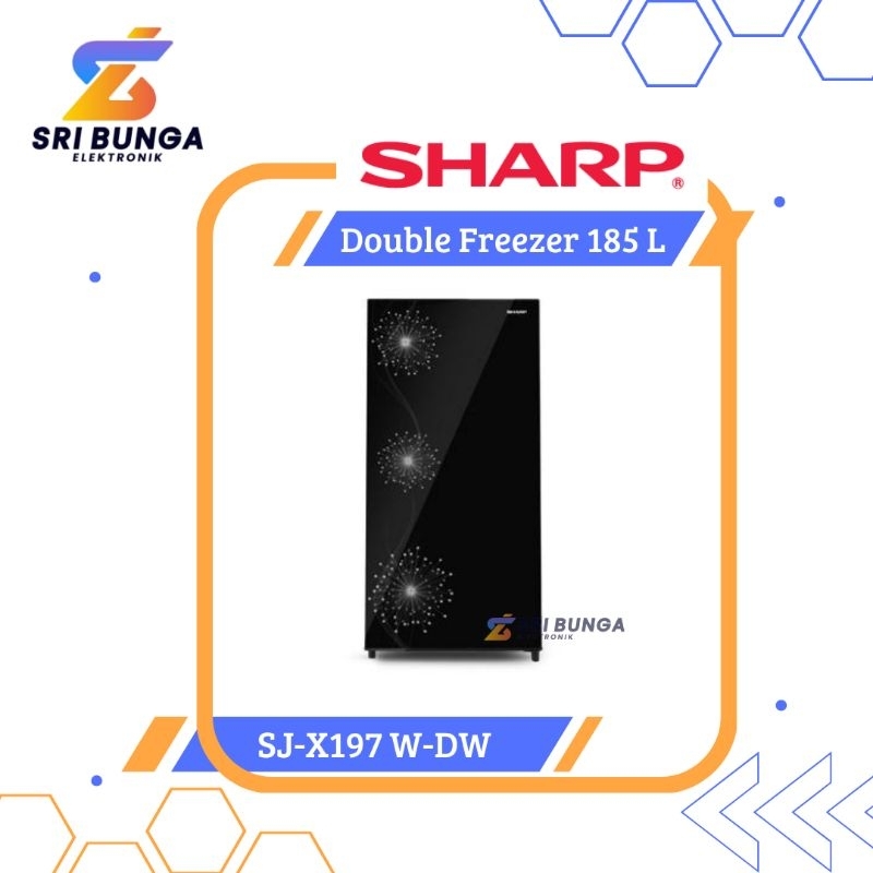 Jual Kulkas 1 Pintu Sharp SJ-X 197 W-DW Double Freezer 197MG 195MG ...