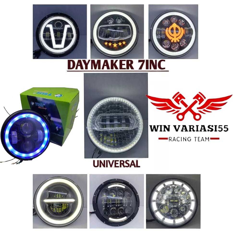 Jual lampu depan headlamp daymaker 7in 575inc model spiral cobra gorila ...