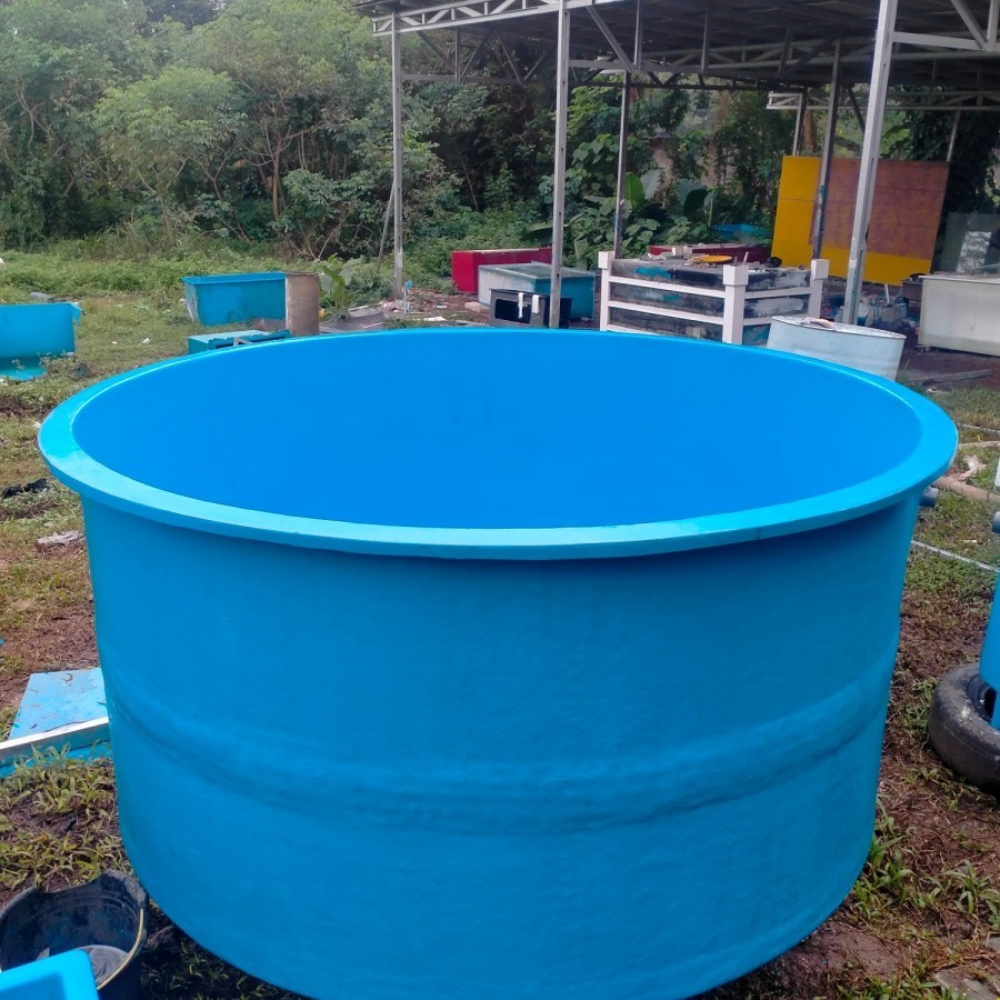 Jual KOLAM FIBER PAKAN IKAN KULTUR / KUTU AIR//KOLAM FIBER BULAT ...