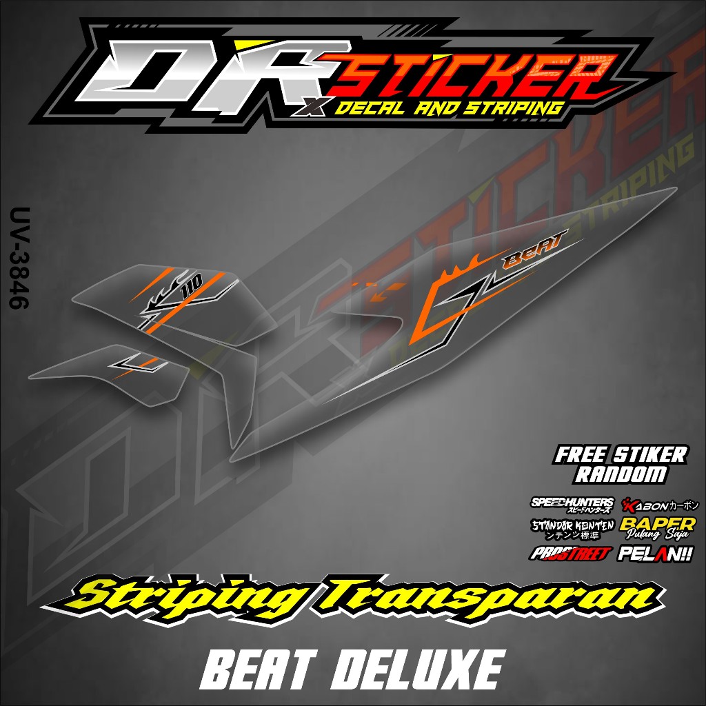Jual STIKER [ SIAP KIRIM ] STRIPING TRANSPARAN BEAT DELUXE 2020,2021 ...