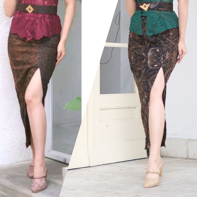 Jual ROK BELAH SAMPING BATIK MODERN || ROK SPAN | Shopee Indonesia