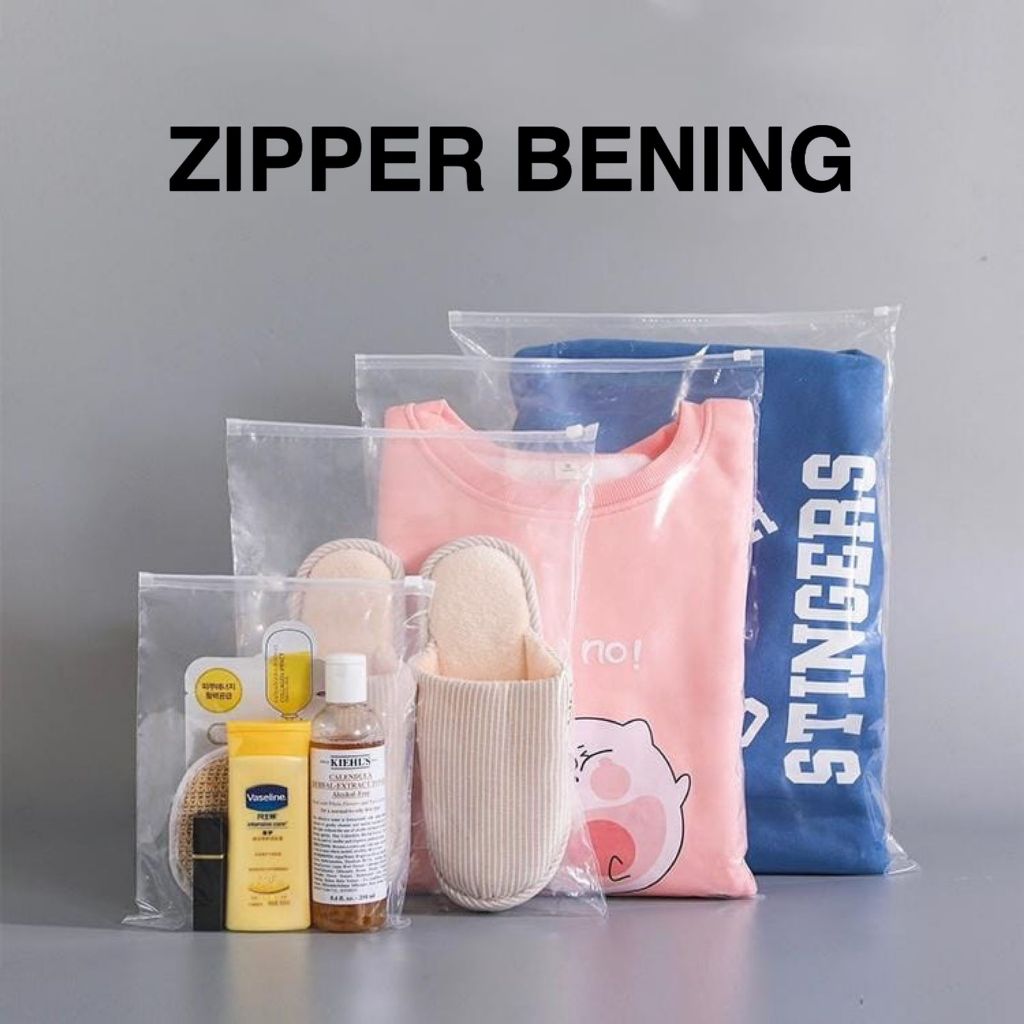 Jual Zipper Bening Polos / Zipper Pouch/ Travel Bag Organizer | Shopee ...