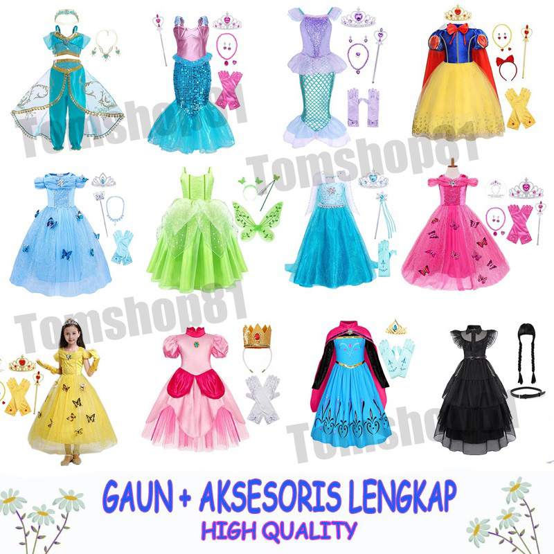 Jual Gaun + Aksesoris / Kostum Princess / Kostum anak perempuan ...