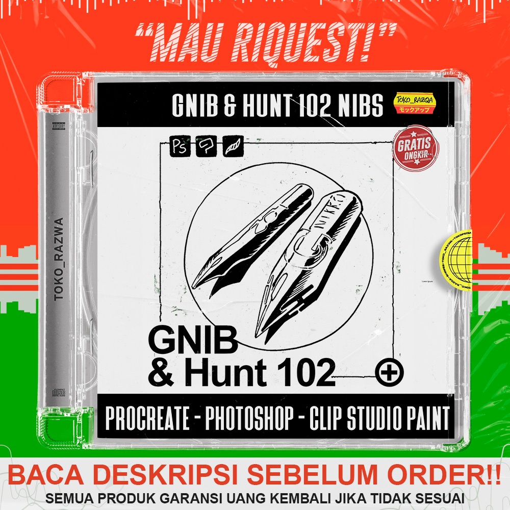 Jual Procreate - Photoshop - Clip Studio Paint Brushes - GNIB & Hunt 102 nibs - 131123 | Shopee ...