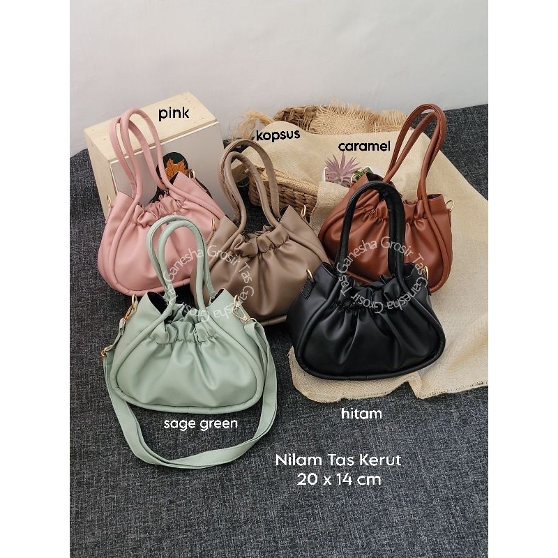 Jual Nilam Bag Tas Kerut Selempang Wanita Ganesha Grosir | Shopee Indonesia