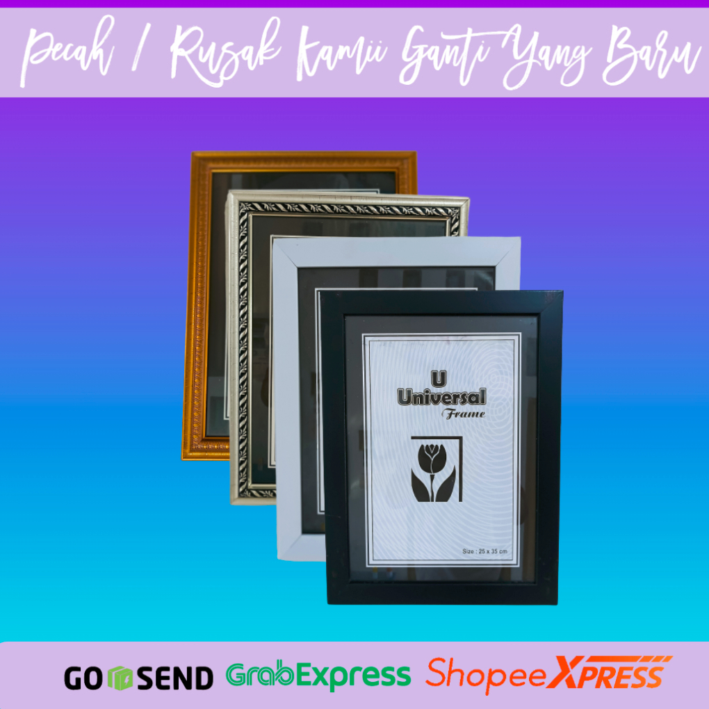 Jual Bingkai Foto / Bingkai Sertifikat Corak Dan Minimalis Ukuran 25 x ...