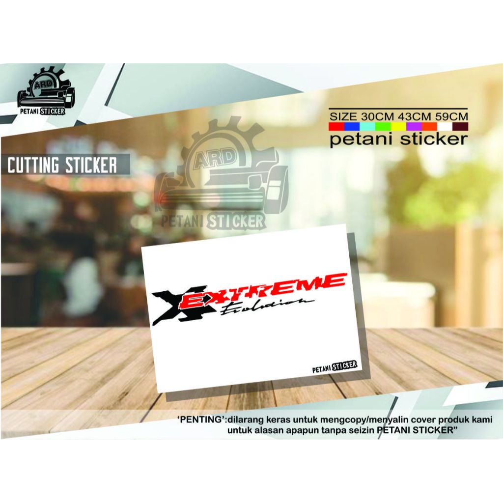 Jual stiker xstreme evolotion sticker mobil body kaca universal cutting ...