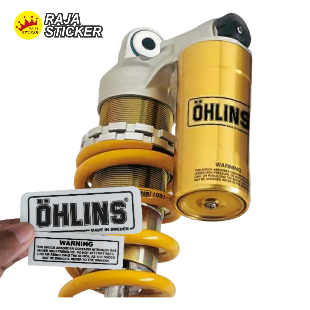 Jual Stiker shock tabung Ohlins Made in Sweden Transparan + Warning ...