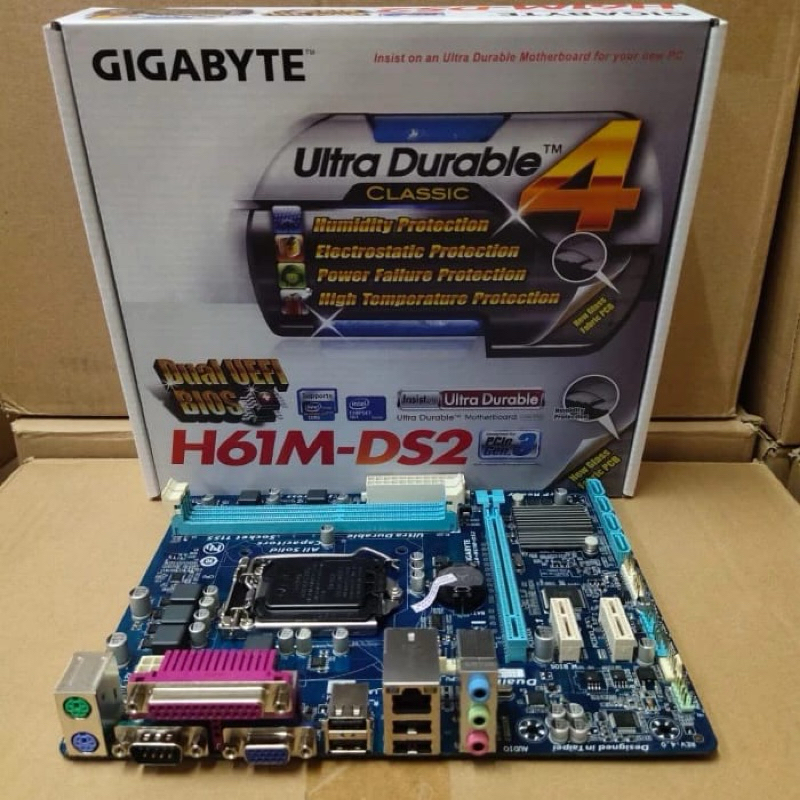 Jual Motherboard Gigabyte GA-H61M-DS2 LGA 1155 | Shopee Indonesia