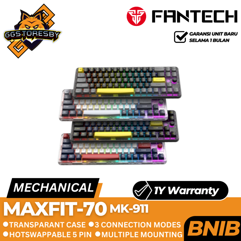 Jual Fantech Maxfit70 Mk911 65% Wireless Mechanical Keyboard | Shopee ...