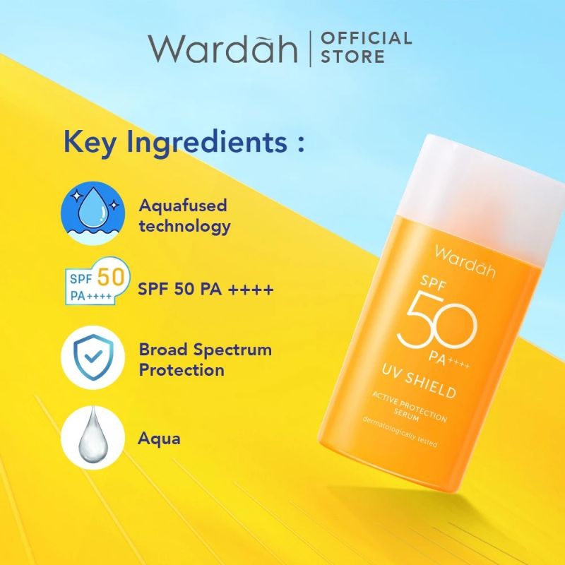 Jual Wardah UV Shield Active Protection Serum SPF 50 PA ++++ 35 ml ...